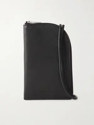 Rick Owens Leather Crossbody Wallet - Black