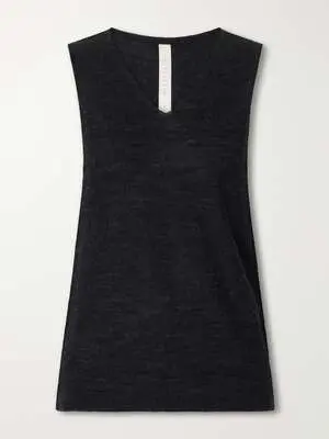 LAUREN MANOOGIAN Alpaca And Merino Wool-blend Cami - Black