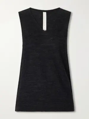 LAUREN MANOOGIAN Alpaca And Merino Wool-blend Cami - Black