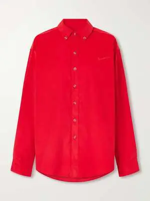 SANDERLAK Cotton-corduroy Shirt - Red