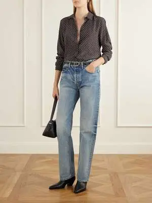 NILI LOTAN Gaia Printed Silk-crepe De Chine Shirt