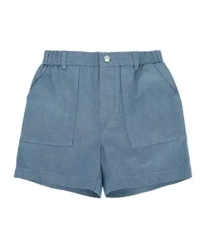 Moncler Elasticated Waistband Logo Patch Shorts - Blue