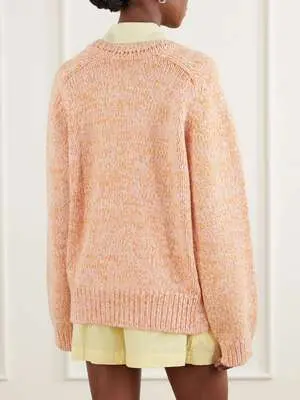 SANDERLAK Melange Alpaca And Wool-blend Sweater