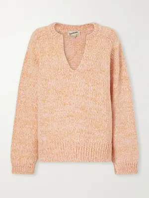 SANDERLAK Sandrlak Melange Alpaca And Wool-blend Sweater - Orange