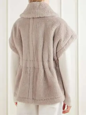 Max Mara Newabavo Belted Alpaca, Wool And Silk-blend Cape