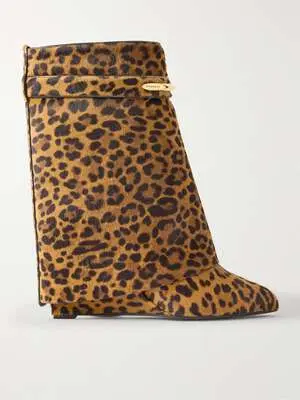 Givenchy Shark Animal-print Calf Hair Ankle Boots - Leopard Print