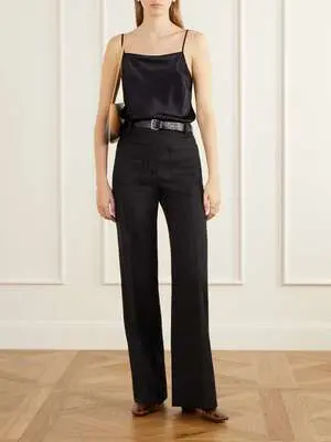 JOSEPH Cloe Silk-satin Top