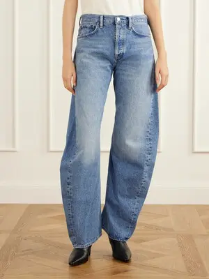 AGOLDE Spiral Mid-rise Wide-leg Jeans