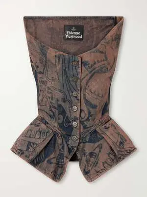 VIVIENNE WESTWOOD Printed Organic Denim Cami