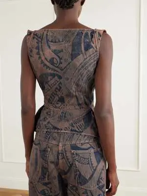 VIVIENNE WESTWOOD Printed Organic Denim Cami