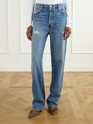Eterne Saint Boyfriend Distressed Straight-leg Jeans