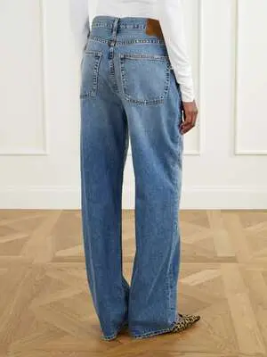 Eterne Saint Boyfriend Distressed Mid-rise Straight-leg Jeans
