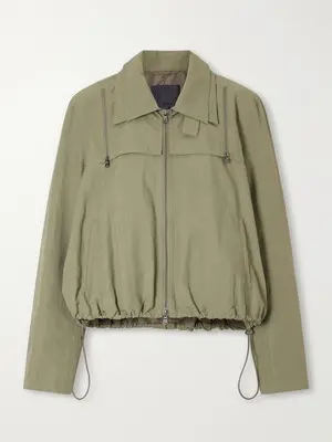 Tibi Shell Twill Jacket - Green