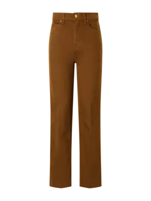 JAMIE HALLER The Kenickie Blind Crease High-waist Straight-leg Jeans - Brown