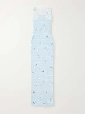 Emilio Pucci Printed Tulle Maxi Dress