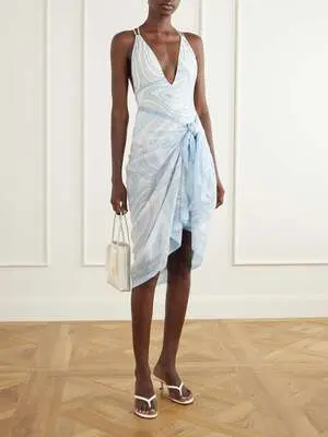 Emilio Pucci Printed Cotton-voile Kaftan