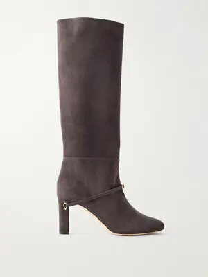 Jennifer Chamandi Samuele 85 Suede Knee-high Boots - Gray