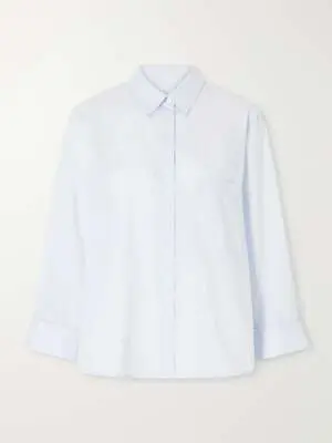 TWP Next Morning Cotton-poplin Shirt - Light Blue
