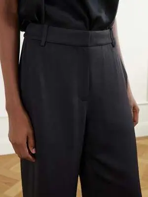 Tibi Grace Satin-twill Tapered Pants