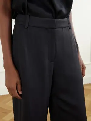Tibi Grace Satin-twill Tapered Pants