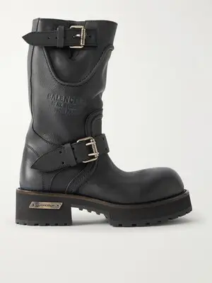 Balenciaga Venom Leather Ankle Boots - Black