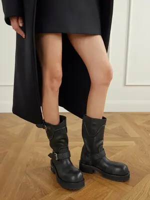 Balenciaga Venom Leather Ankle Boots