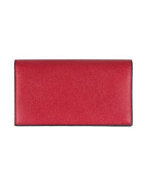 VALEXTRA Wallet Leather - Red
