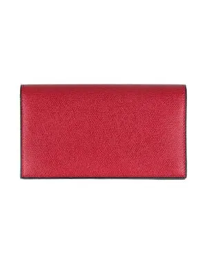VALEXTRA Wallet Leather - Red