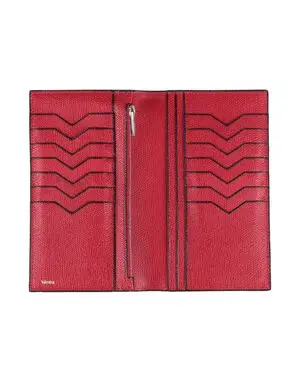 VALEXTRA Wallet Leather - Red