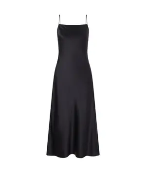 JOSEPH Cloe Silk-satin Midi Dress - Black