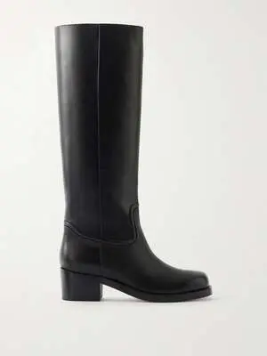 Gabriela Hearst Marion 35 Leather Knee Boot - Black