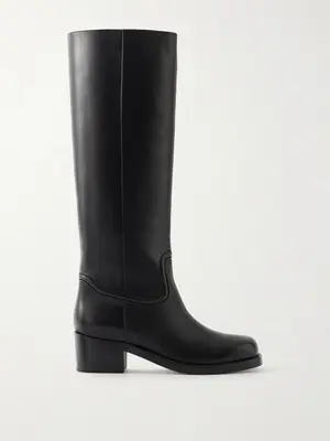 Gabriela Hearst Marion Leather Knee Boots - Black