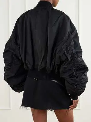 Rick Owens Secchia Padded Cropped Cotton-blend Bomber Jacket
