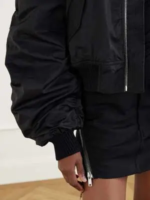 Rick Owens Secchia Padded Cropped Cotton-blend Bomber Jacket