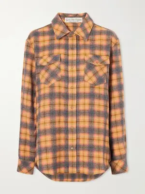 GOD’S TRUE CASHMERE God's True Cashmere Checked Cashmere Shirt - Orange