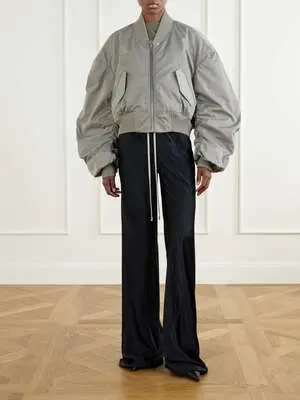 Rick Owens Secchia Shell Cropped Jacket - Gray