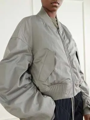 Rick Owens Secchia Shell Cropped Jacket - Gray