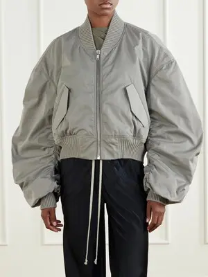 Rick Owens Secchia" Shell Cropped Jacket - Gray