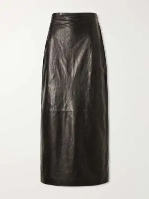 Magda Butrym Leather Midi Skirt