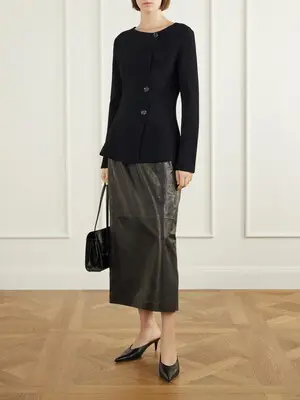 Magda Butrym Leather Midi Skirt