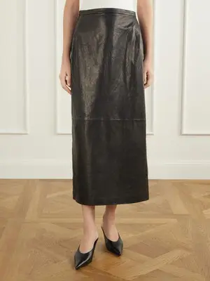 Magda Butrym Leather Midi Skirt