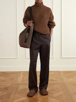 LAUREN MANOOGIAN Alpaca, Merino Wool And Cotton-blend Turtleneck Sweater