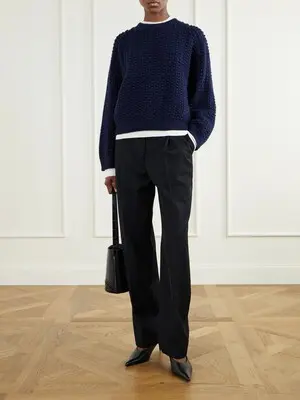 Loulou De Saison Rolf Bubble-stitch Cashmere Sweater - Blue