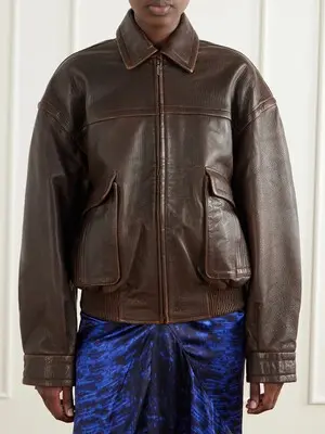 Christopher Esber Leather Zip-up Jacket