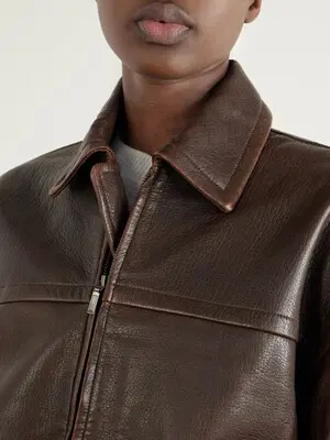 Christopher Esber Leather Zip-up Jacket