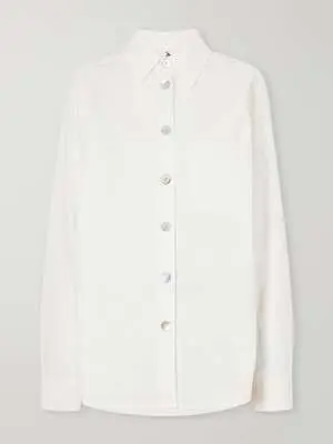 LES VACANCES D'IRINA Gathered Cotton Shirt