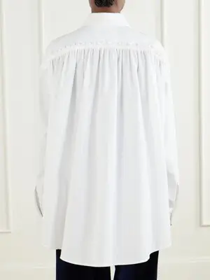 LES VACANCES D’IRINA Les Vacances D'irina Gathered Cotton Shirt