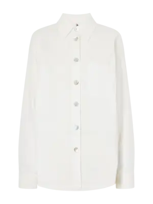 LES VACANCES D’IRINA Les Vacances D'irina Gathered Cotton Shirt - White