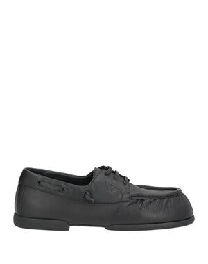 Emporio Armani Calfskin Loafers - Black