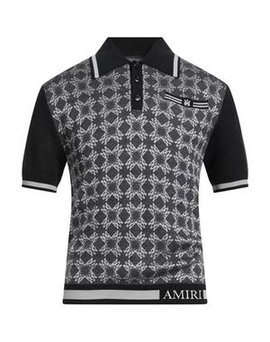 Amiri Polo Shirt Charcoal Size Wool, Viscose - Grey